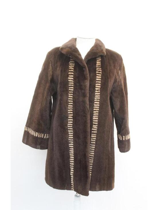 Jackets & Coats | Excellent Sheared Dark Ranch Mink Fur Coat Jacket ...